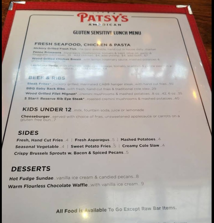 Patsy’s American Restaurant Menu | BBQ, Seafood & Cocktails in Vienna, VA