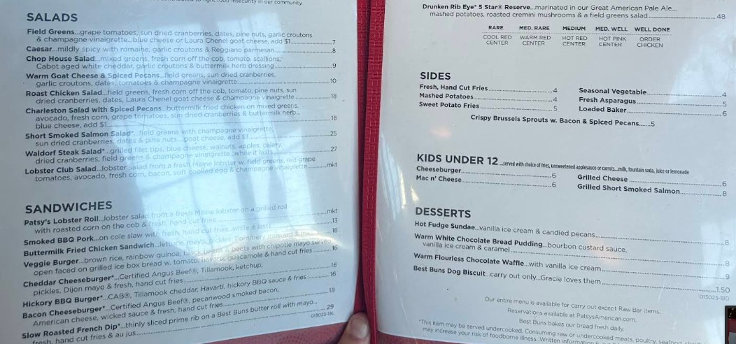 Patsy’s American Restaurant Menu | BBQ, Seafood & Cocktails in Vienna, VA